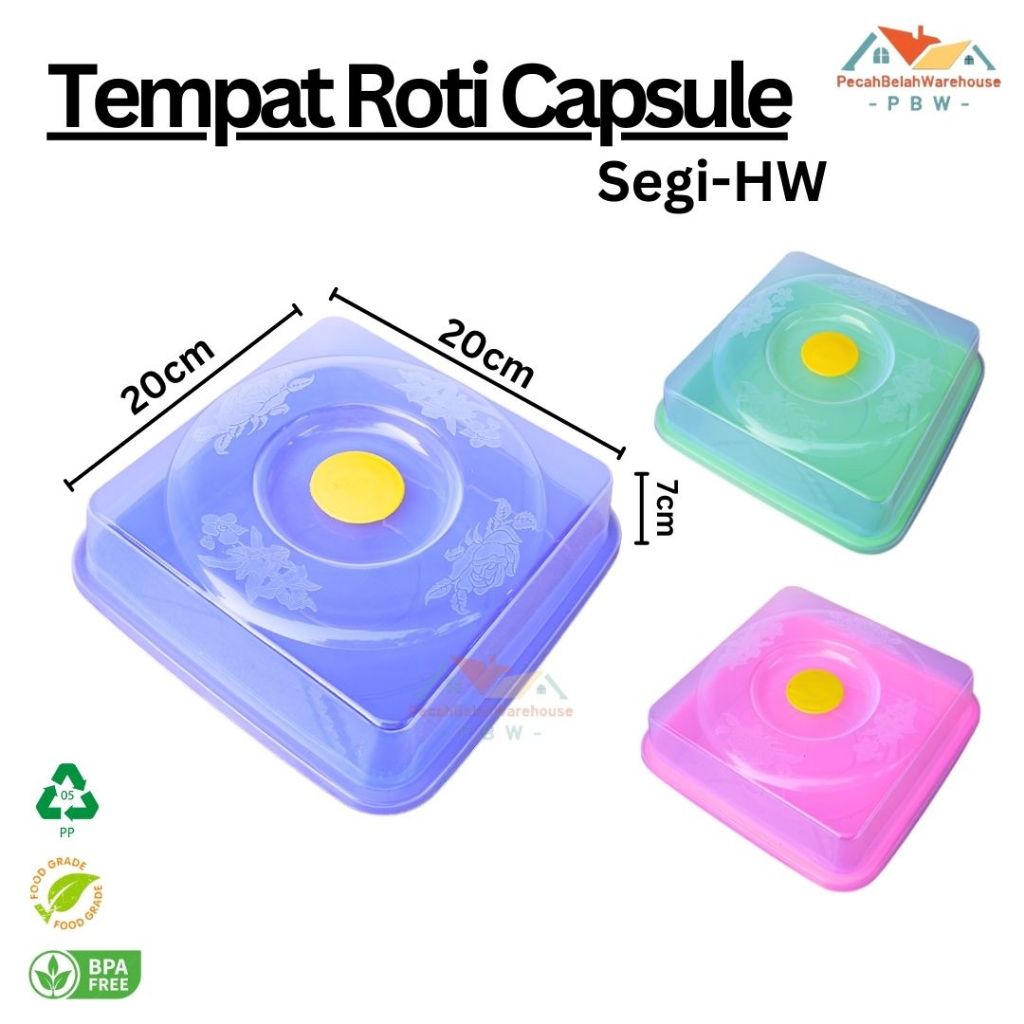 Jual Tempat Roti Kue Kapsul / Wadah Roti / Kotak Roti Kue Tempat ...