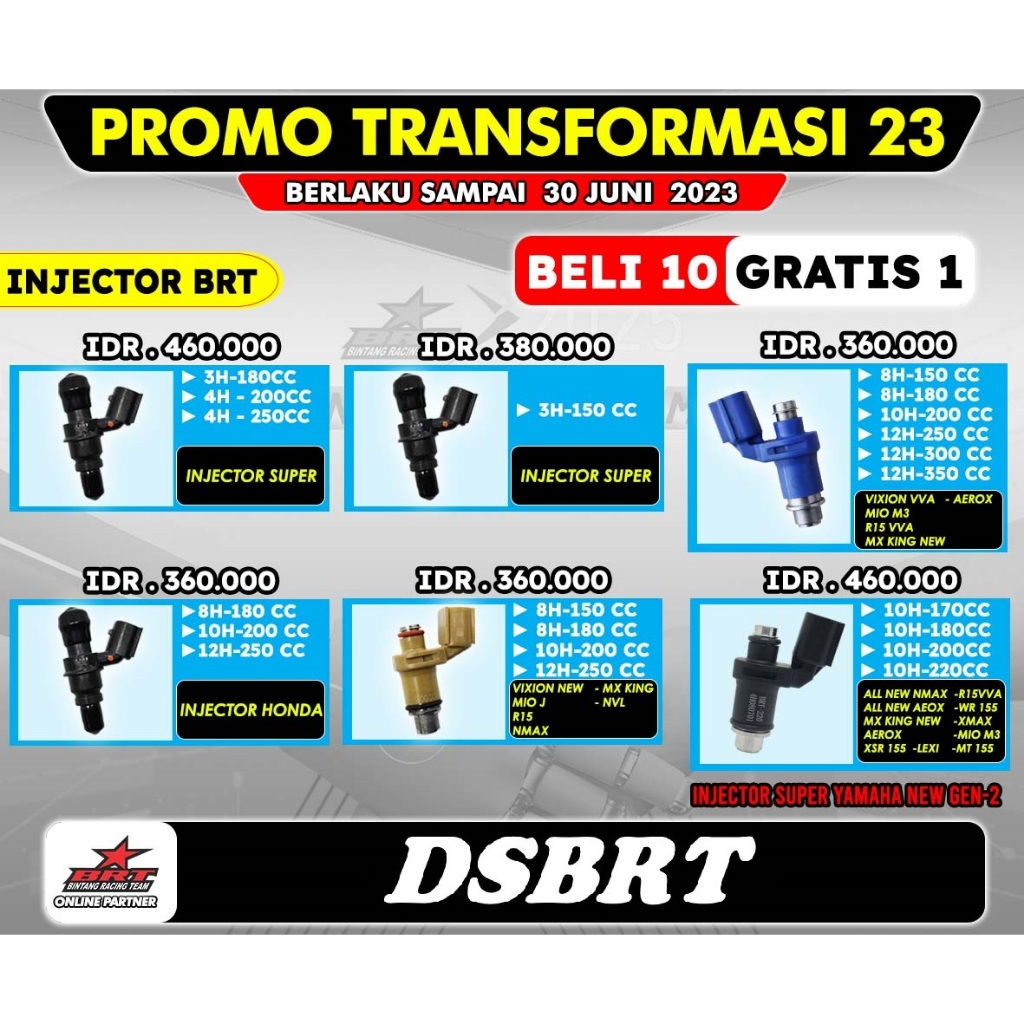 Jual INJECTOR INJEKTOR BRT Semua Motor 150 180 200 250 300 350 cc HONDA YAMAHA BEAT SCOOPY CRF ...