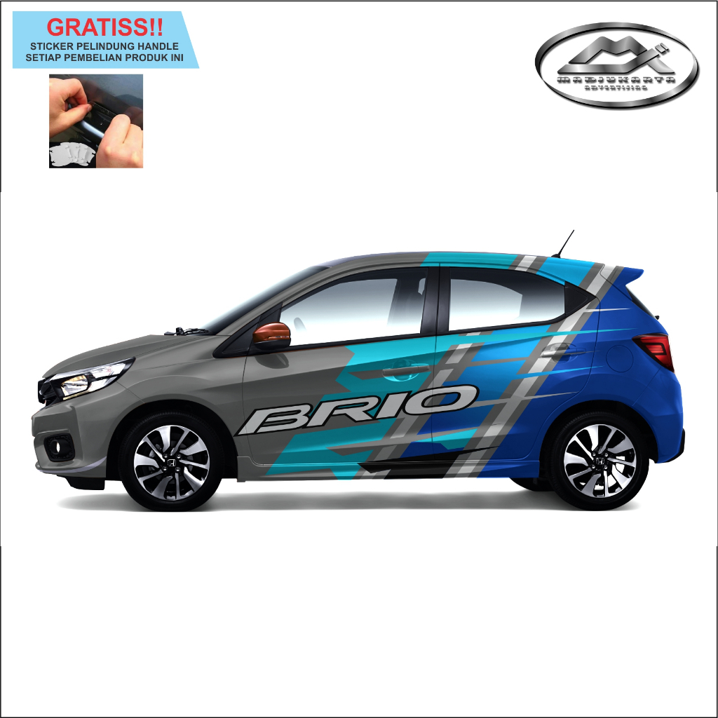 Jual STICKER DECAL MOBIL HONDA BRIO FULL WARNA KEREN STIKER CUSTOM ...