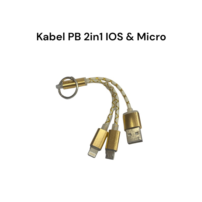 Jual Kabel Powerbank 2in1 for micro android + Iph IOS | Shopee Indonesia