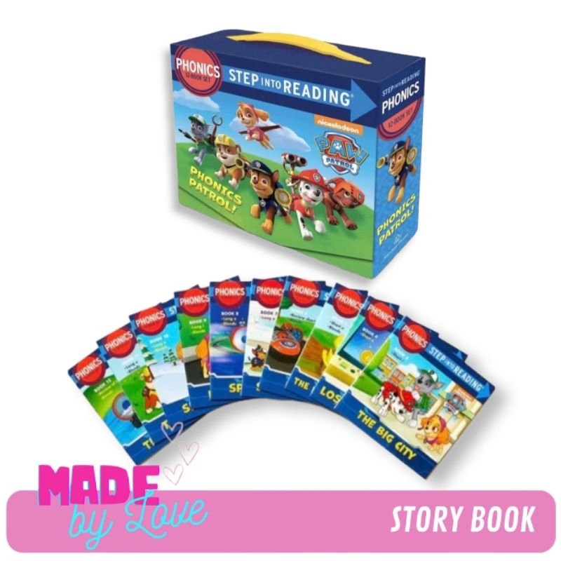 Jual Buku Cerita Anak Paw Patrol Step Into Reading Phonics (Isi 12 Buku ...