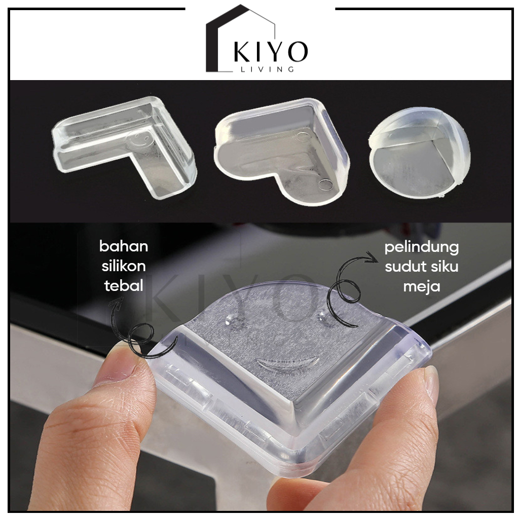 Jual KIYO Pelindung Sudut Meja Transparan / Pengaman Siku Sudut Meja ...