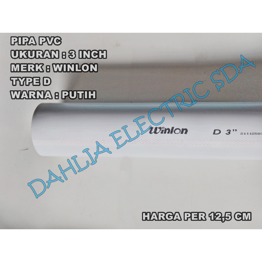 Jual PIPA PVC 3 INCH PANJANG 12,5CM PUTIH WINLON | Shopee Indonesia
