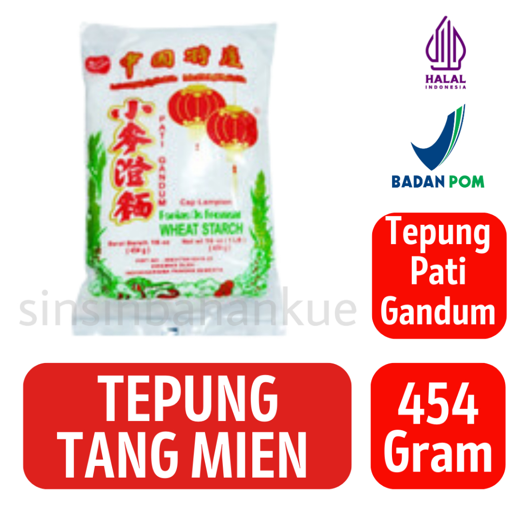 Jual Tepung Tang Mien/ Tepung Pati Gandum Cap Lampion [454 Gram ...