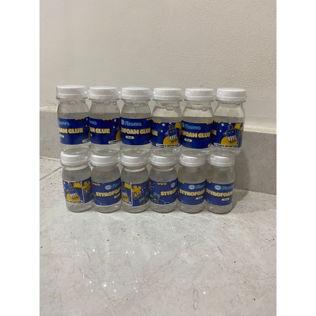 Jual LEM GLUE STYROFOAM DAN SERBAGUNA MERK PHOSCA 50 ML | Shopee Indonesia
