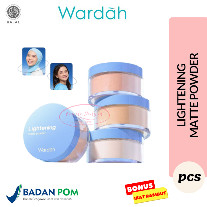 Jual WARDAH Lightening Matte Powder / Loose Powder 20gr | Shopee Indonesia