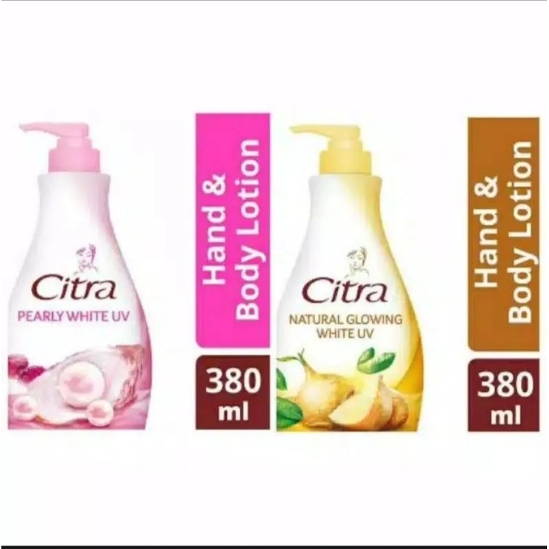 Jual Citra Hand & body lotion pearly white 380ml/ citra Hand body lotion bengkoang 380ml ...