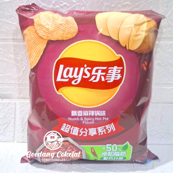 Jual Lays Lays Potato Chips 135g Lays China Big Wave Roast Chicken Wings Texas Bbq Spicy Hot