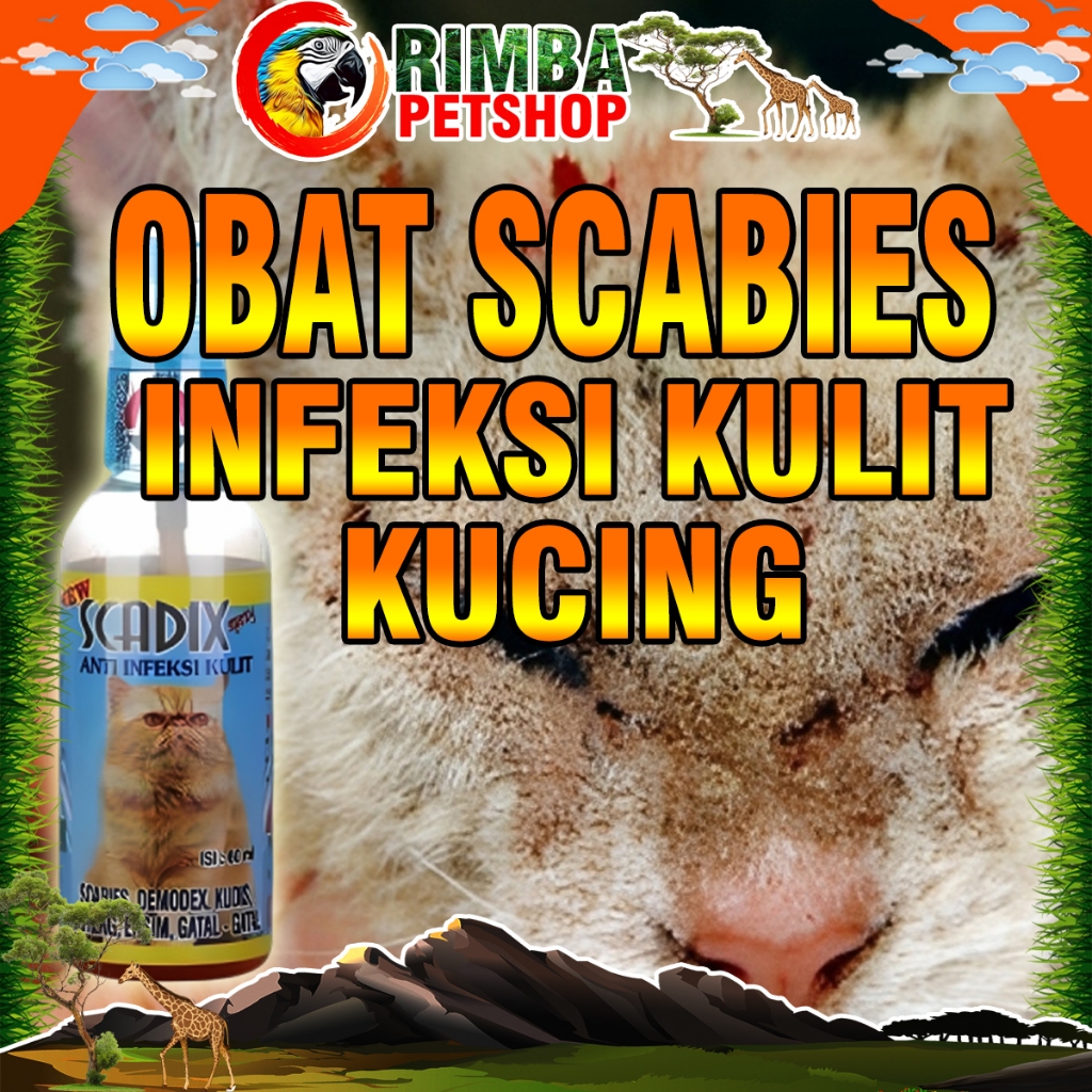 Jual SCADIX SPRAY CAT - Obat Anti Infeksi Kulit Kucing Scabies Demodex ...