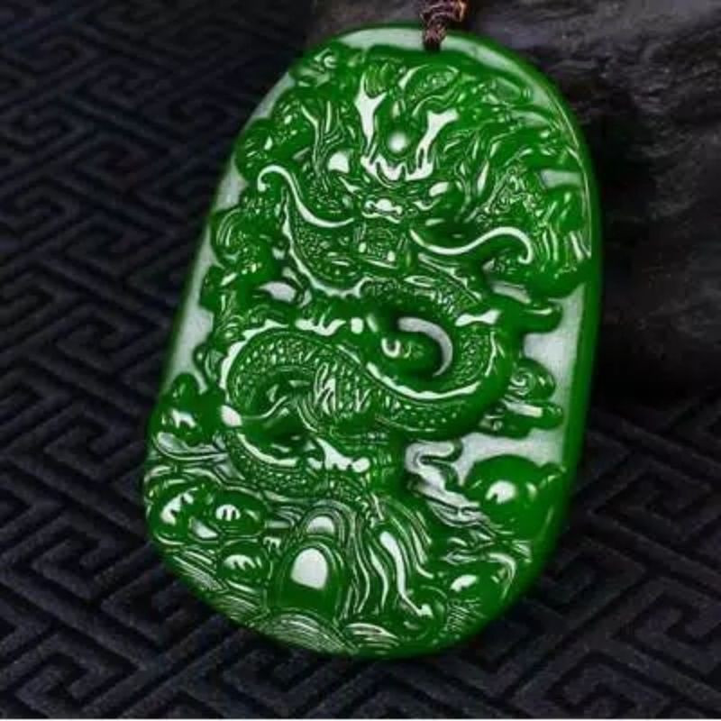 Jual KALUNG LIONTIN GIOK UKIR NAGA HIJAU | Shopee Indonesia