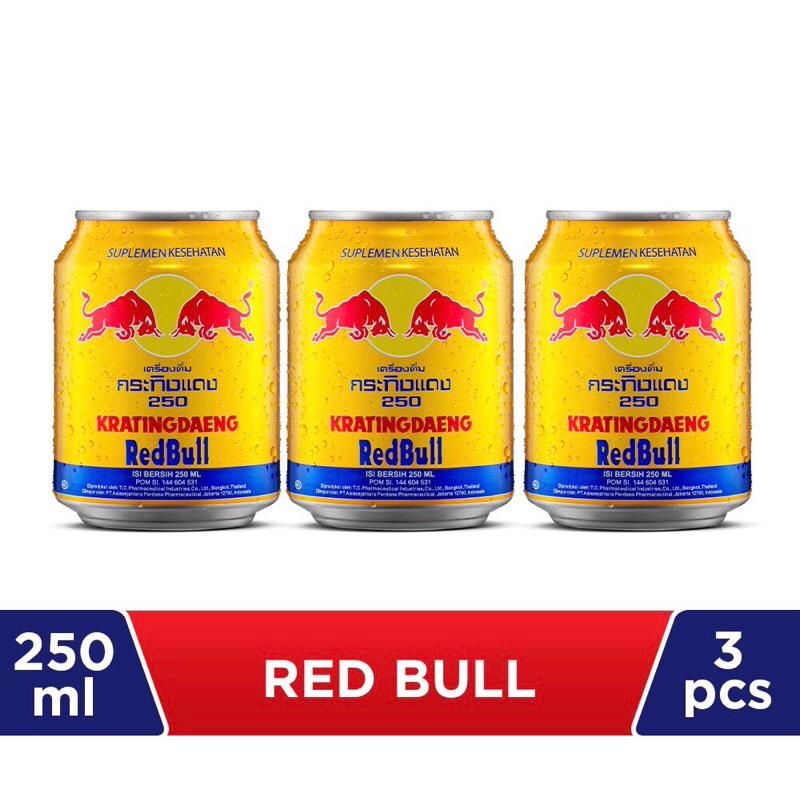 Jual Redbull Minuman Energi 3 kaleng (@250ml) | Shopee Indonesia