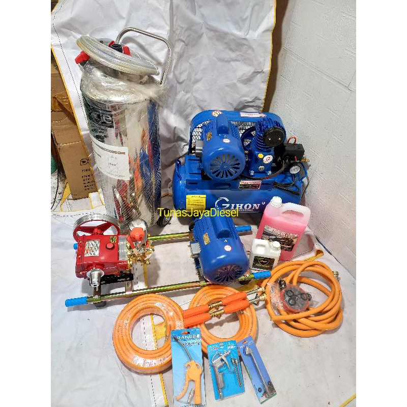 Jual Paket Usaha Komplit Kompresor 1/4 Hp - Steam Dinamo - TambalBan - Tabung Salju | Shopee ...