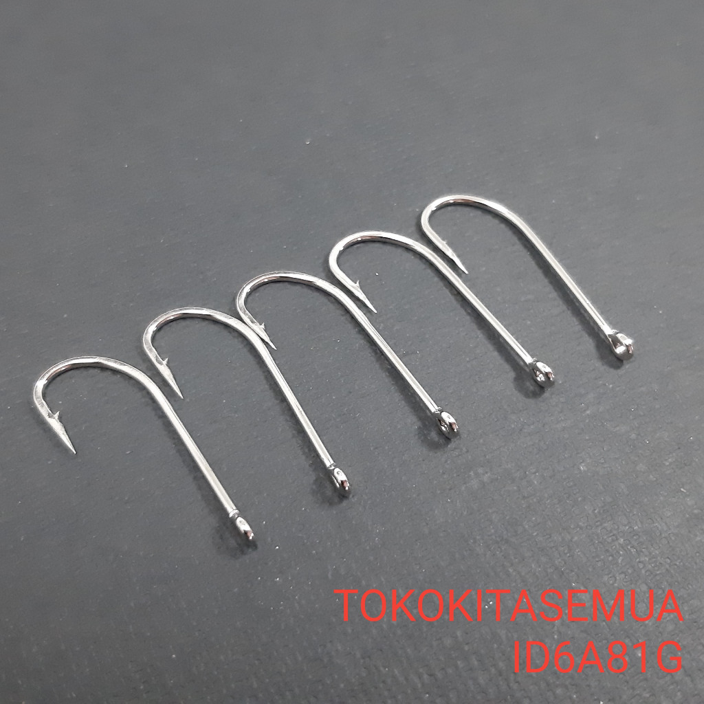 Jual Mata Kail Pancing Baja Stainless ukuran nomor 4 isi 5 kail ID6A81G ...