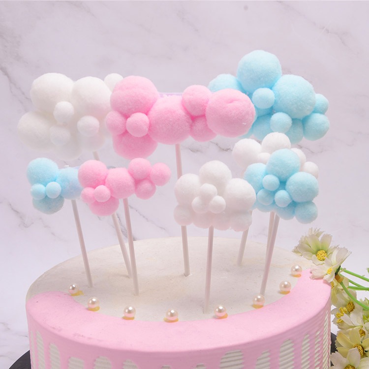 Jual Topper Cake Bentuk Awan/ Topper kue/ Topper Hiasan Kue Cloud Bola ...