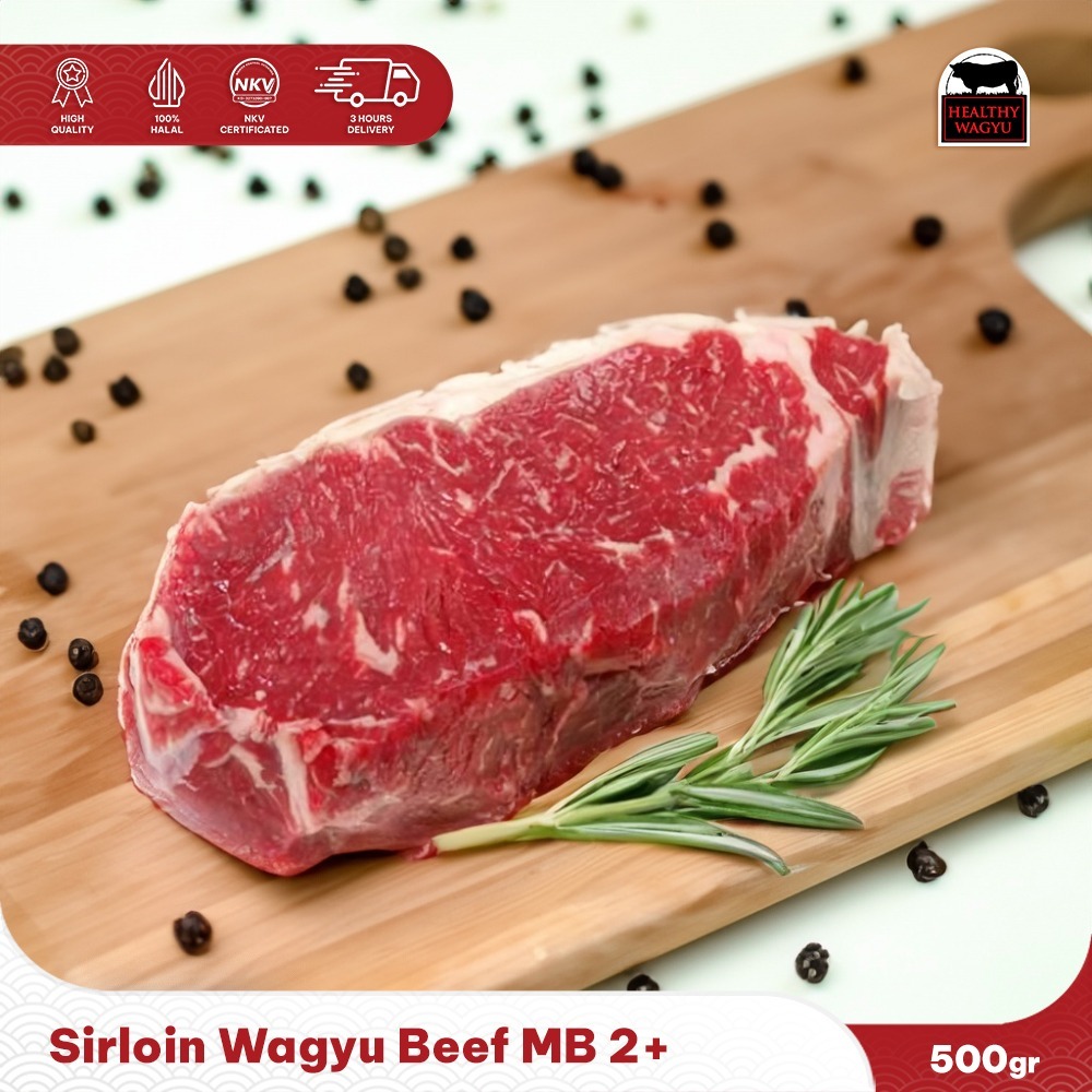 Jual Sirloin Wagyu Beef Mb 2+ 500gr Healthy Wagyu | Shopee Indonesia