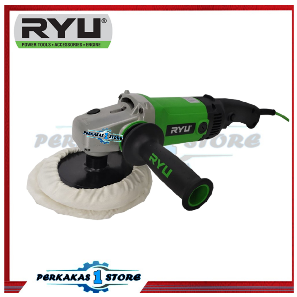 Jual RYU RPO180-1E Mesin Poles Polisher Mobil Set Tatan & Wool Angle Grinder 7 inchi | Shopee ...
