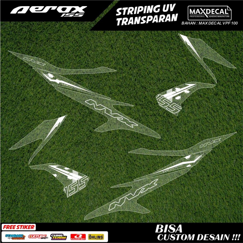 Jual STRIPING TRANSPARAN AEROX FACELIFT LIS STIKER UV AEROX SEMI FULL ...