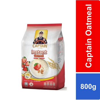 Jual Captain Oats Instant Oatmeal 800gr | Captain Oats Quick cook 800gr ...