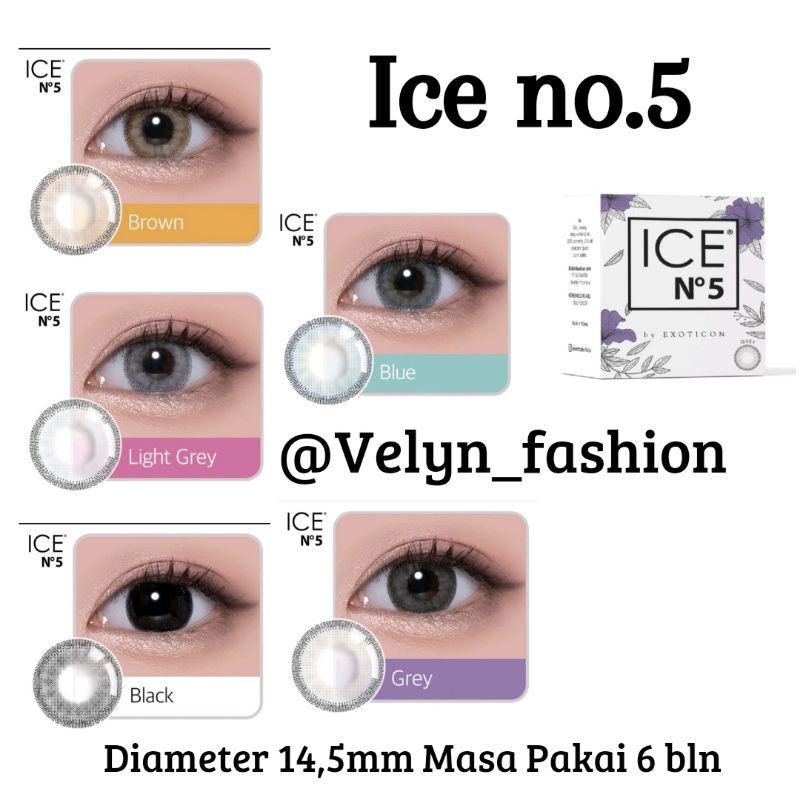 Jual Softlent Ice N5 Soflens Warna Normal Minus Produk X2 Diameter 14.5 ...