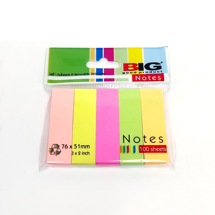 Jual STICKY NOTE 76x51 BIG || POST IT BIG 76x51 5 WARNA, 3 WARNA ...