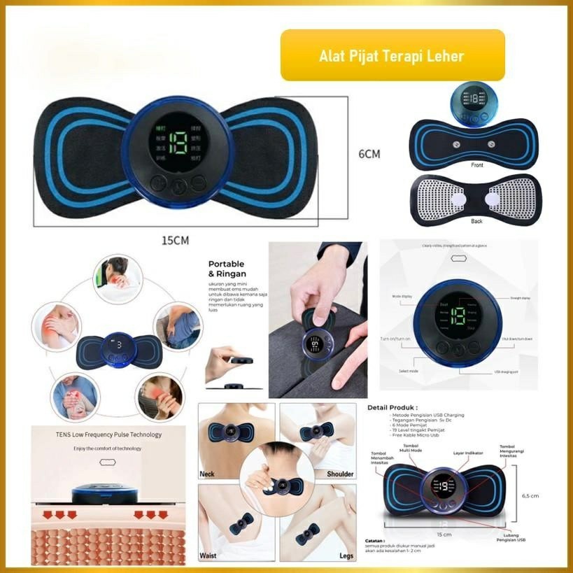 Jual Alat Pijat Terapi Mini Pad EMS Rechargeable Pemijat Pinggang ...