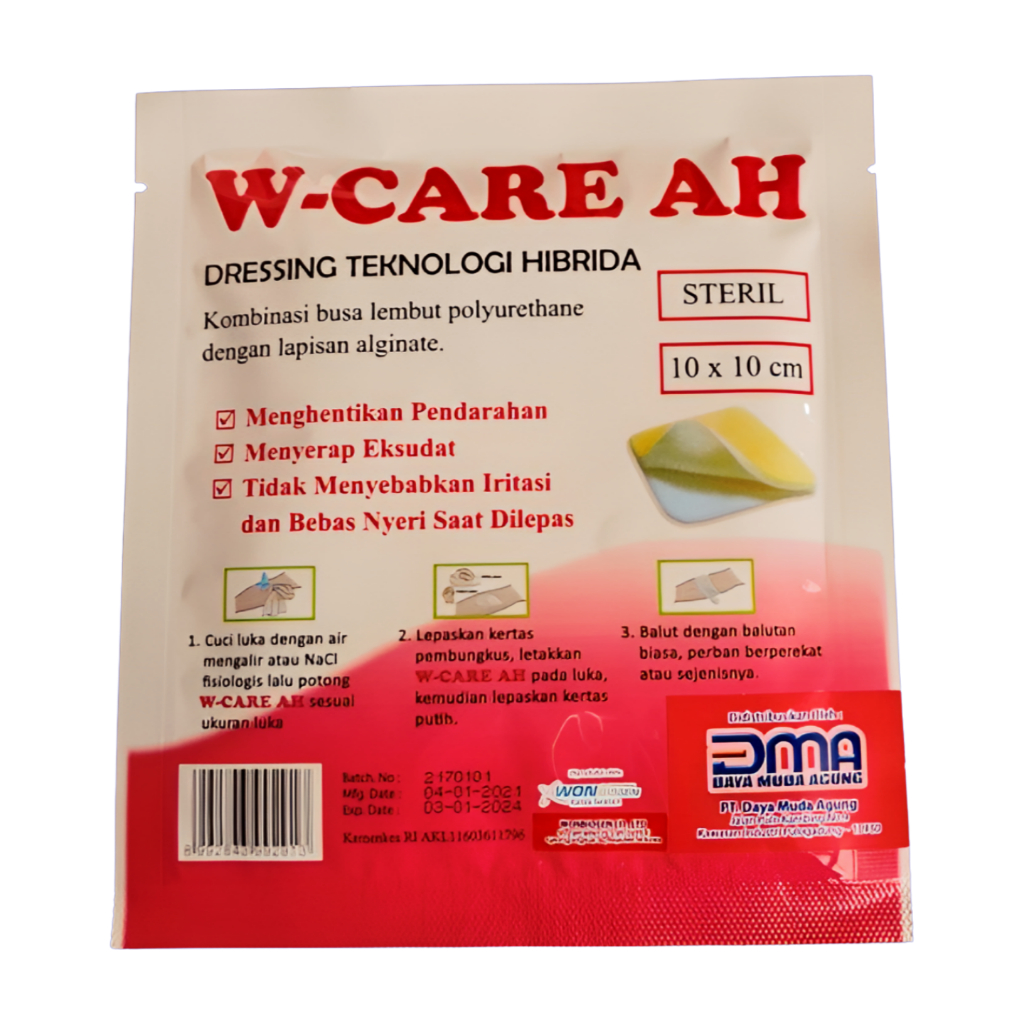 Jual W-Care AH 10 cm x 10 cm / Pcs / Penutup Luka / Dressing Foam ...