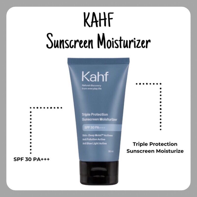 Jual Kahf Triple Protection Sunscreen Moisturizer SPF 30 PA+++ 30ml ...