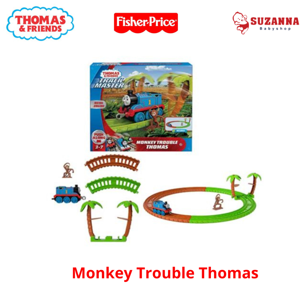 Jual Thomas & Friends Push Along Playset / Monkey Trouble Thomas 3y ...
