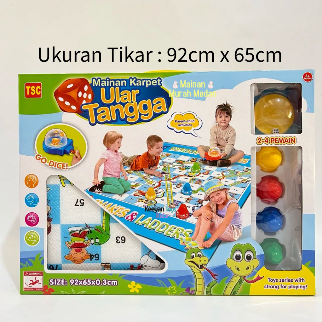 Jual Mainan Ular Tangga Karpet Snakes And Ladders Ukuran Besar- Mainan ...