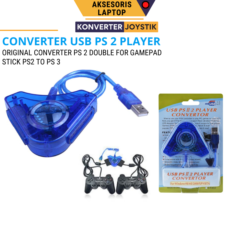 Jual Converter Konverter Stik PS 2/3/4 USB to Konektor Stik PS2 PS3 ...