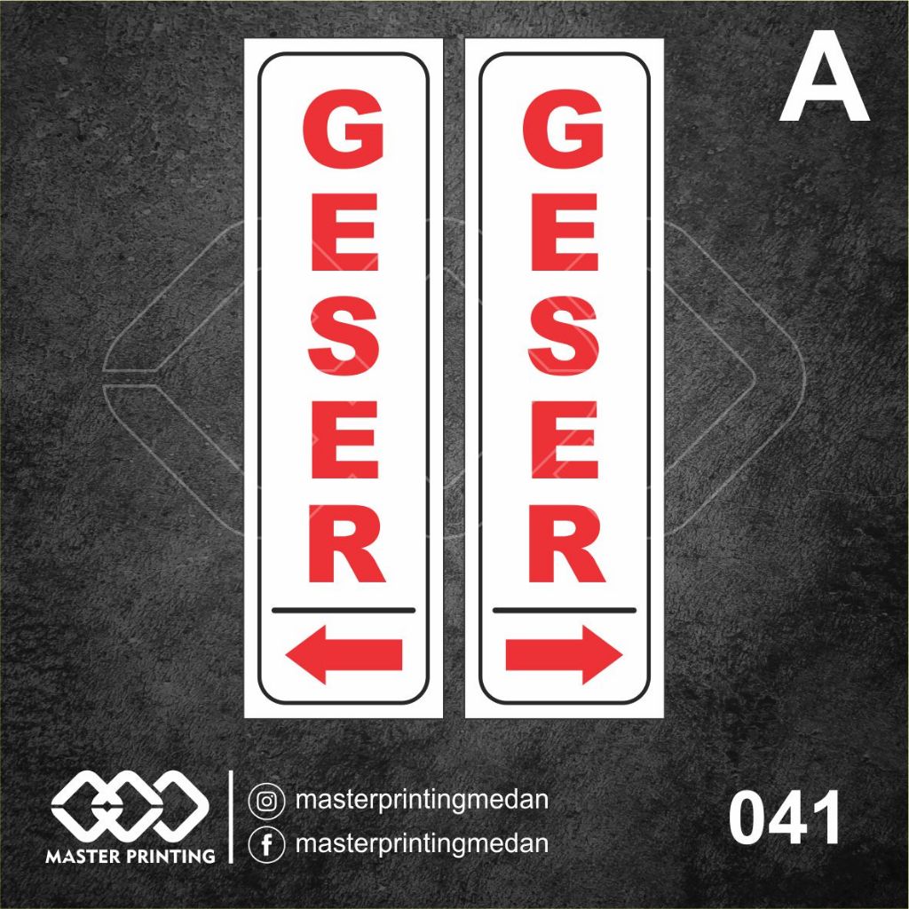 Jual 041 - Stiker Geser Kiri Kanan (Sepasang), Sticker Vinyl, Tahan Air ...