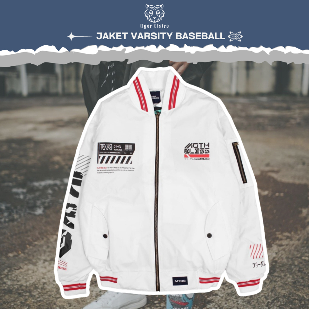 Jual Jaket Varsity Vintage Baseball Bomber Pria Wanita Distro Original ...