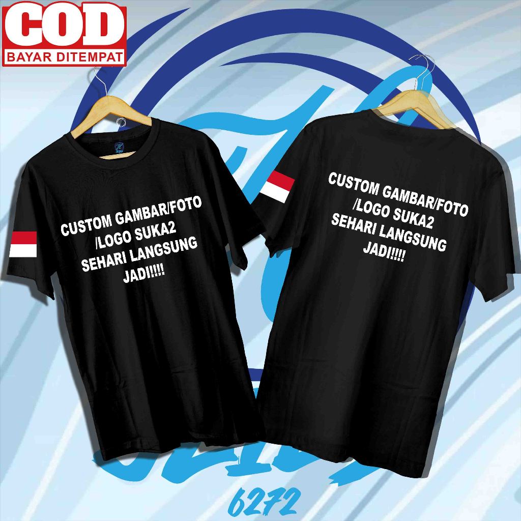 Jual KAOS CUSTOM SUKASUKA SEHARI LANGSUNG JADI BISA COD BISA REQUEST ...