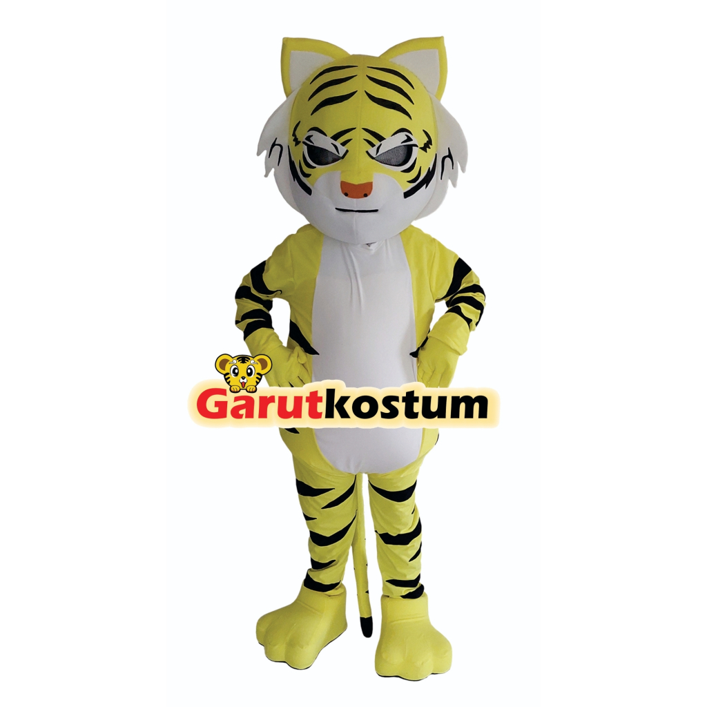 Jual Kostum maskot badut macan kuning corak setelan dewasa lucu ...