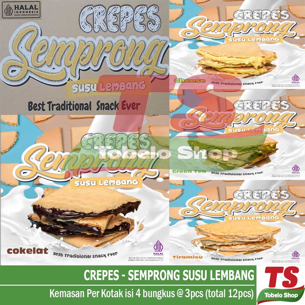 Jual CREPES SEMPRONG SUSU LEMBANG 165gr (isi 12pcs) | Shopee Indonesia