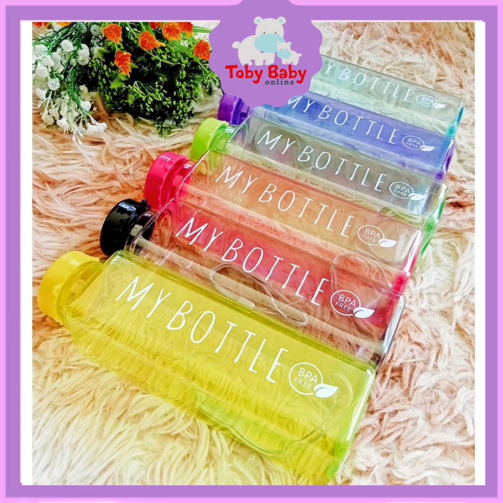 Jual My Bottle Kotak Tutup Bulat Warna Bening 500ml Botol Minum ...