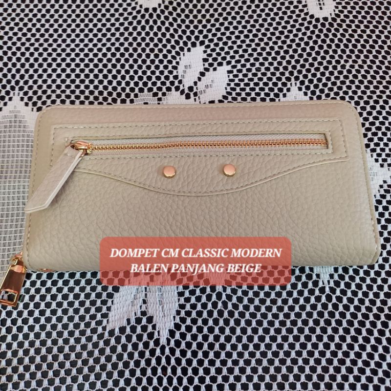Jual DOMPET CM CLASSIC MODERN BALEN PANJANG BEIGE | Shopee Indonesia