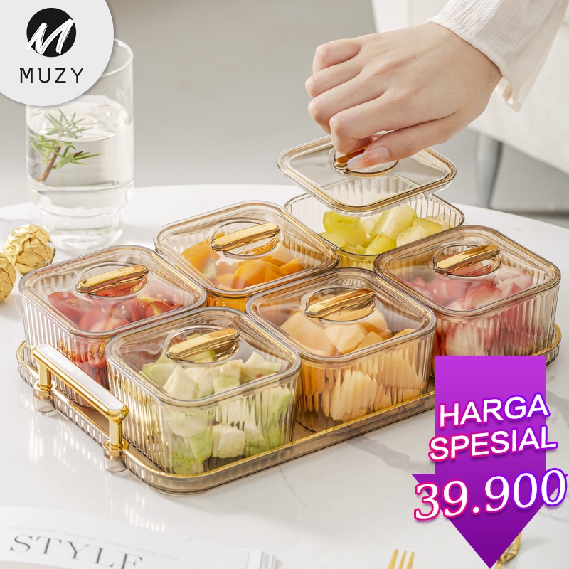 Jual Muzy Snack Tray Snack Bowl Tempat Saji Snack Cemilan Kotak Makanan ...