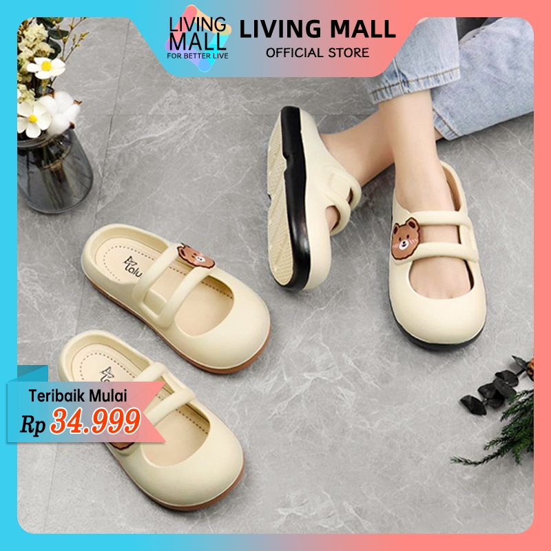 Jual Sandal Mary Jane Jelly Fashion Motif Bear / Sepatu Wanita Import Jibbitz / Sendal Korea ...