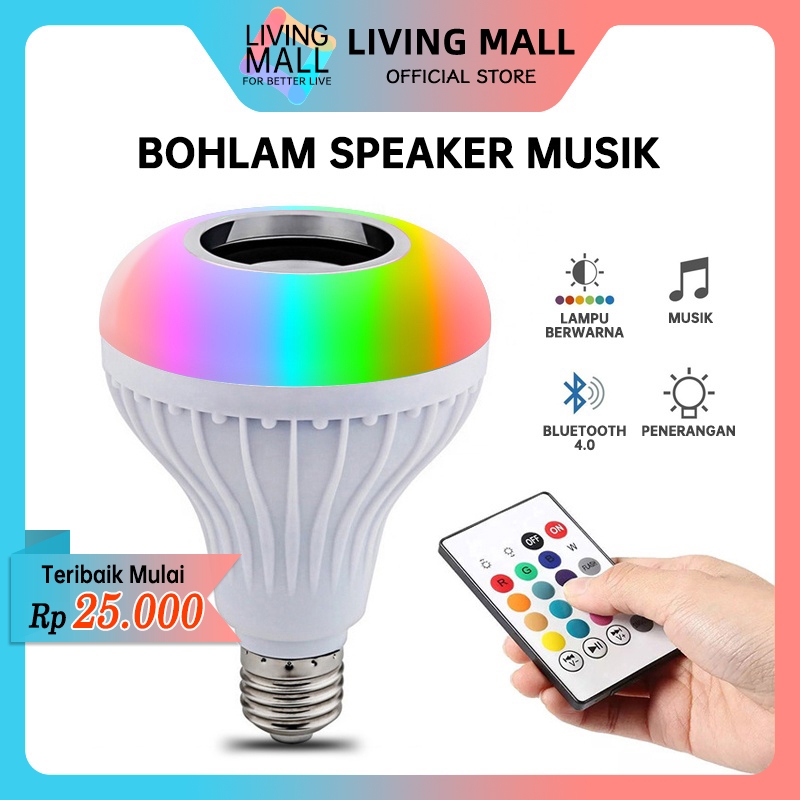 Jual Lampu LED Speaker Bluetooth 2 In 1 - Bohlam Speaker Musik ...