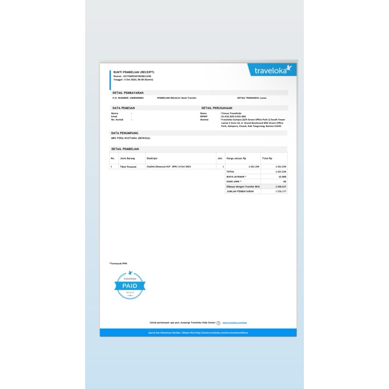 Jual JASA PEMBUATAN INVOICE • DUMMY HOTEL • DUMMY PESAWAT • TIKET ...
