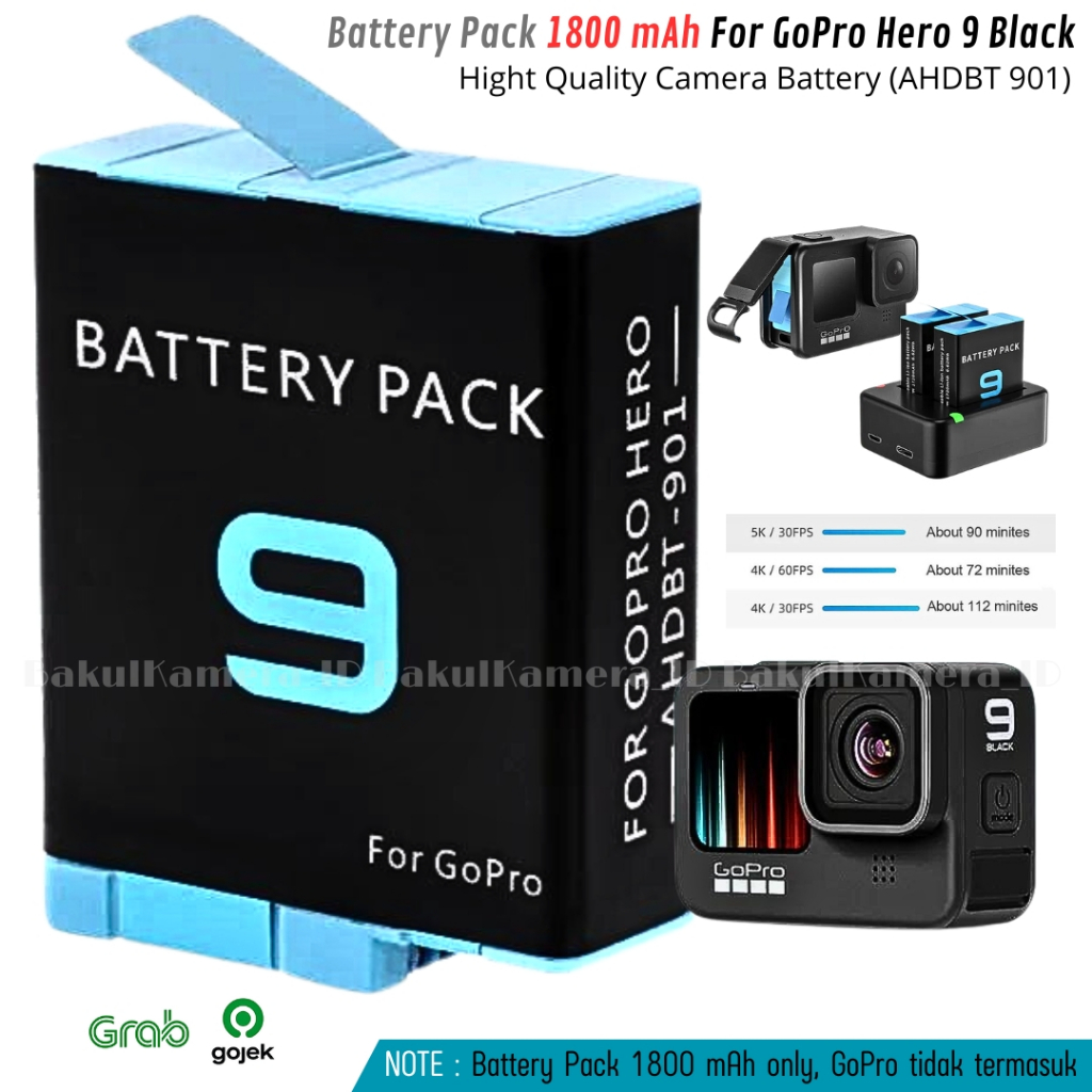 Jual Baterai / Battery Pack 1800 mAH For GoPro Hero 9 Black | Shopee ...
