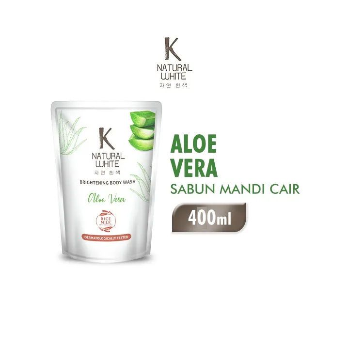 Jual K Natural White Sabun Mandi Cair Aloe Vera Pouch 400 ml | Shopee ...