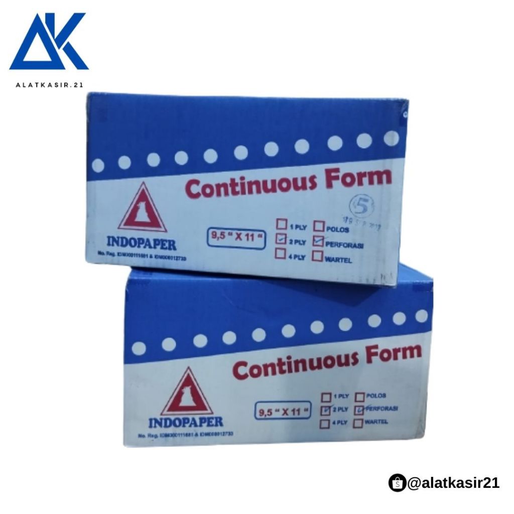 Jual Kertas Continous Form 9.5 x11 2ply - Perforasi IndoPaper | Shopee ...