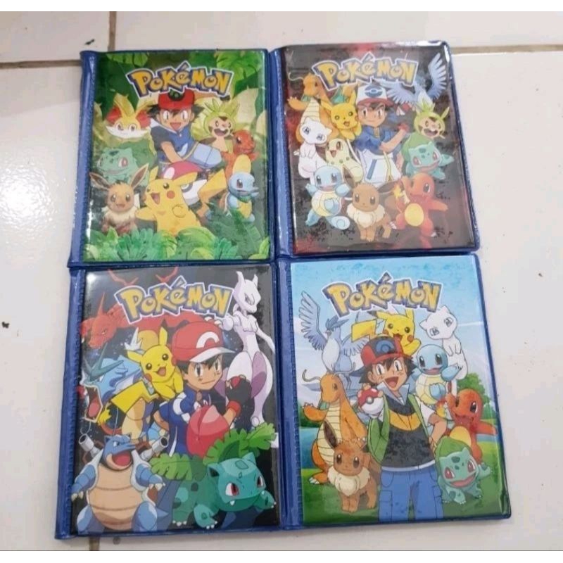 Jual Album Pokemon Sedang Kapasitas 96 kartu / Buku Album Kartu Pokemon Dll Koleksi Card ...
