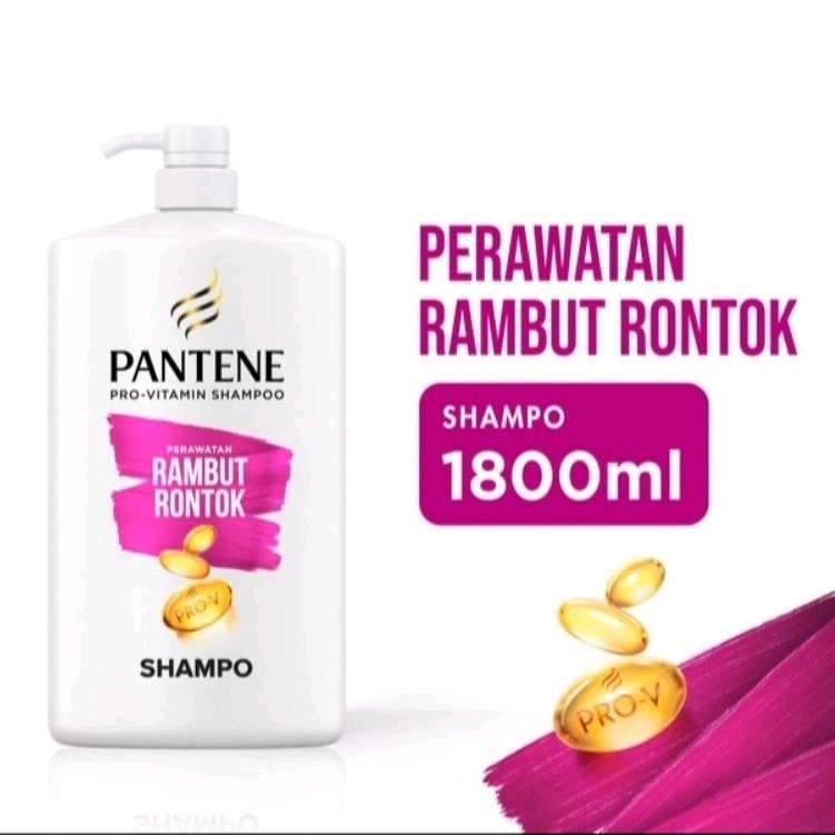 Jual Pantene Shampoo Hair Fall Control Perawatan Rambut Rontok 1800ml/1 ...