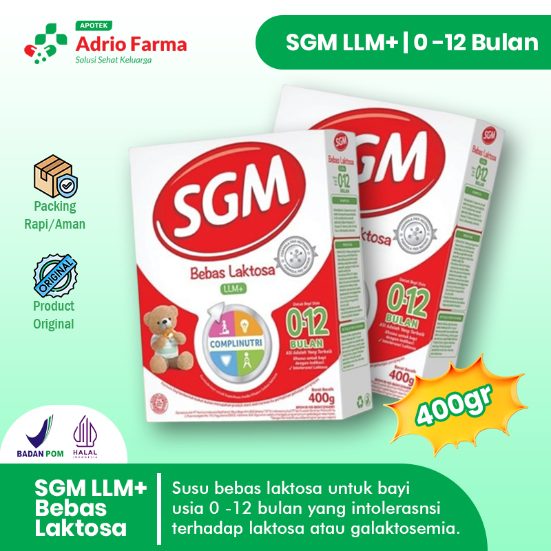 Jual Susu SGM - LLM+ COMPLINUTRI Bebas Laktosa BAYI 0-12 Bulan - Box ...