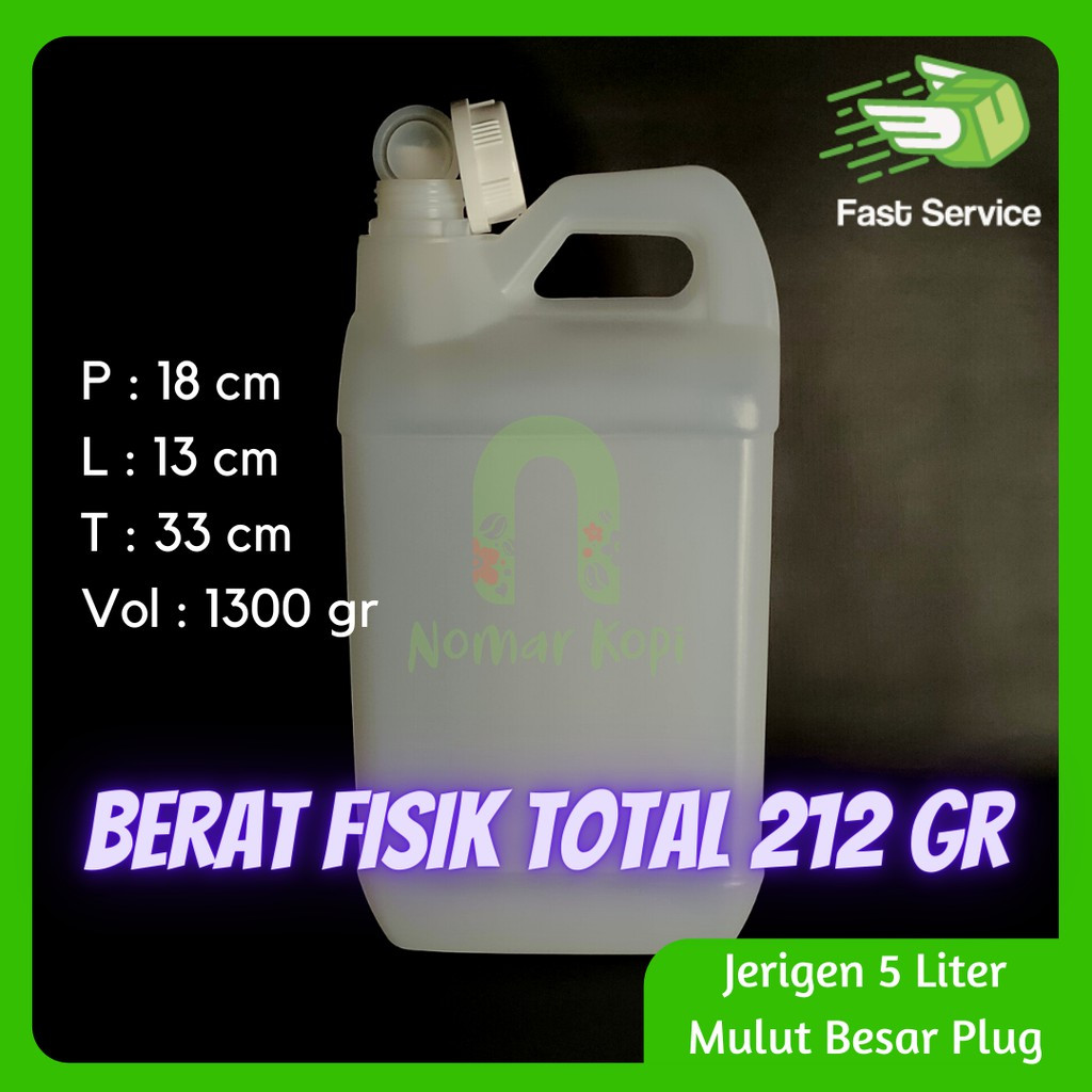 Jual Jerigen 5 Liter Dirigen 5 Liter Mulut Kecil Plug Tutup Press Luar ...