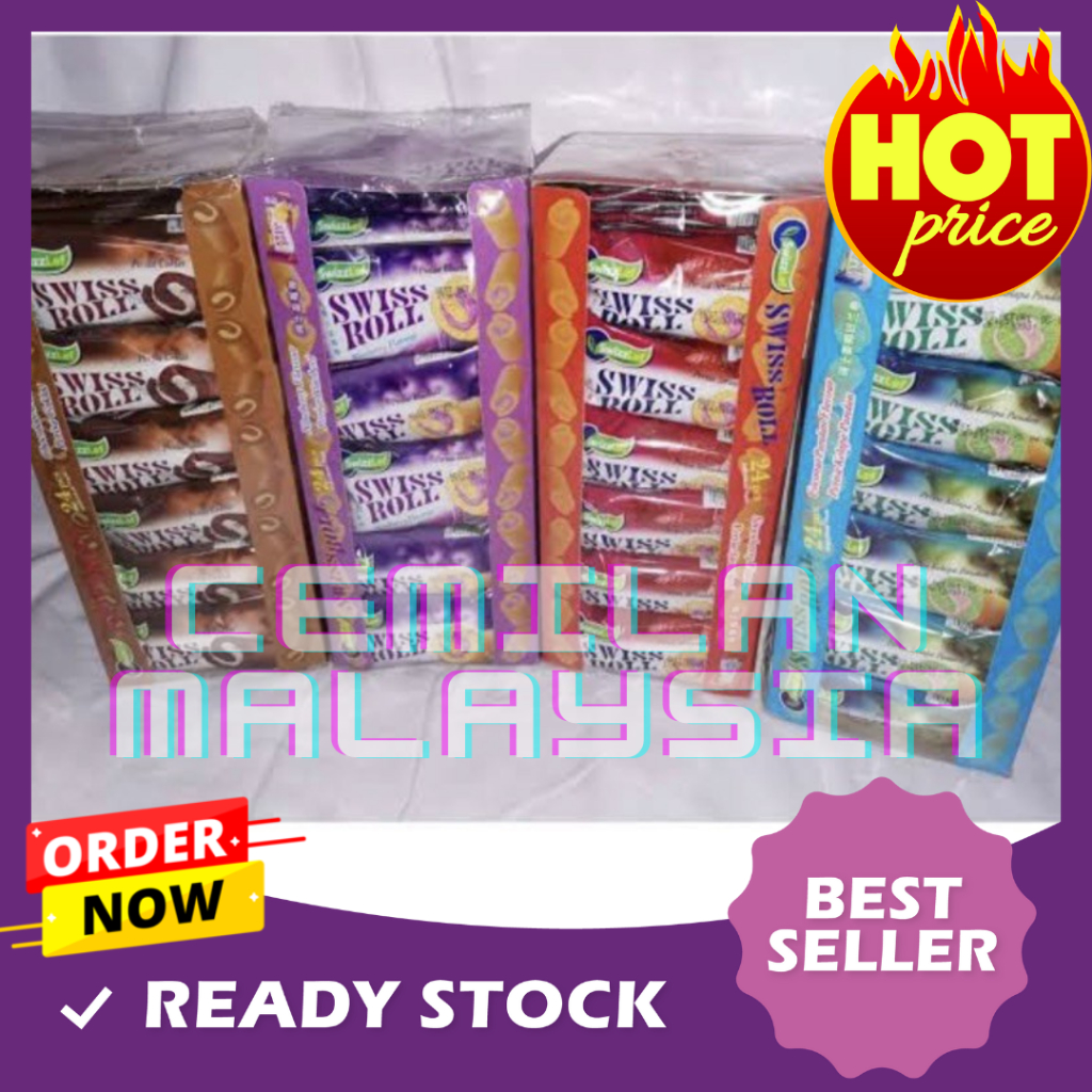 Jual SWIZZLEF SWISS ROLL MALAYSIA ISI 24 PCS | Shopee Indonesia