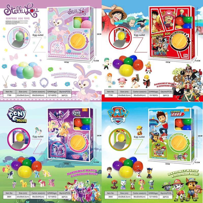 Jual Mainan Gatcha Anak Random Surprise Eggs blind box mainan telur ...